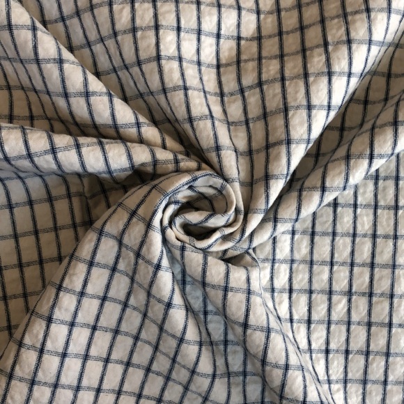 Other | 4 Yards Of Gorgeous White And Blue Checked Fabric | Poshmark